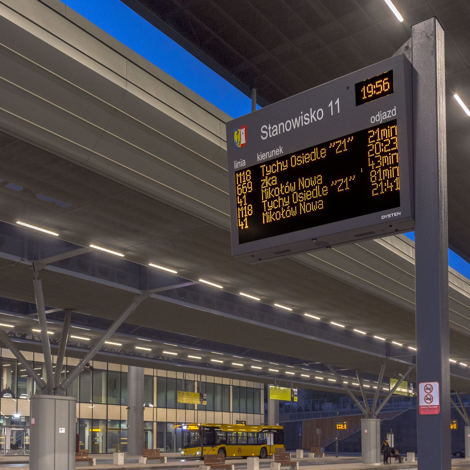 LED amber passenger information displays - Smart City Displays