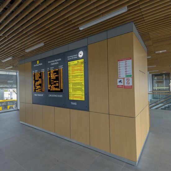 Passenger information at the Transfer Center