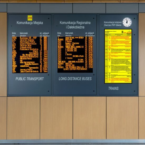 TFT LCD Passenger information displays - Smart City displays